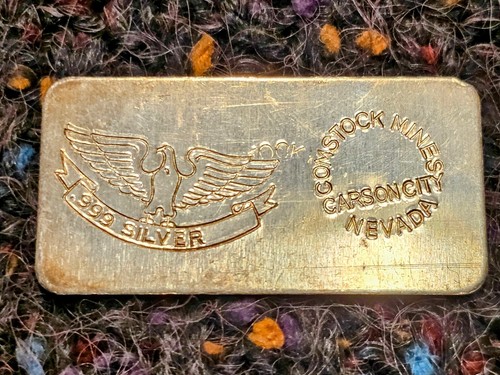 Extremely Rare 1oz Silver Foster Bar Comstock Mines Carson City Nevada ...