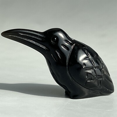 1pc natural carved obsidian bird skull quartz crystal skull reiki ...