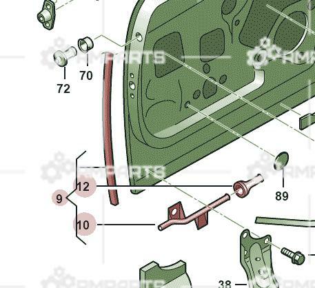 Genuine Seal for Sliding Door With Sensor Left VW 7N0839717AD for sale ...