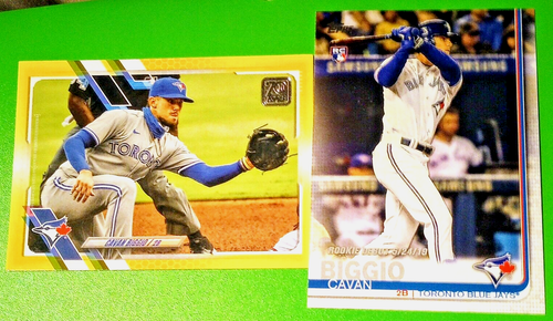 2019 Topps Update Cavan Biggio Rookie Card & 2021 Topps Walmart Yellow ...
