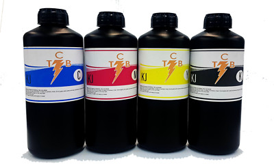 TCB 4 liters UV Ink Kyocera KJ4A CMYK CET K2 Handtop Vanguard vutek ...