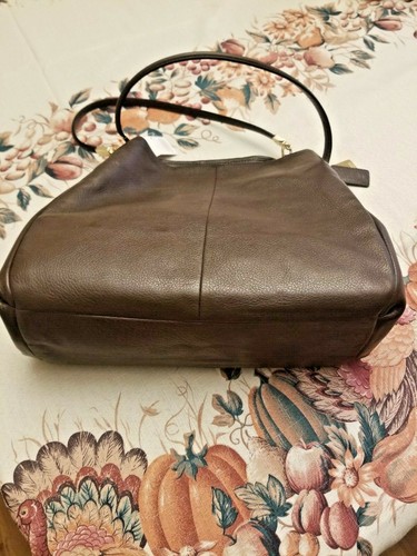 NWT COACH Madison Leather Small Phoebe Shoulder Bag F26224 Midnight Oak ...