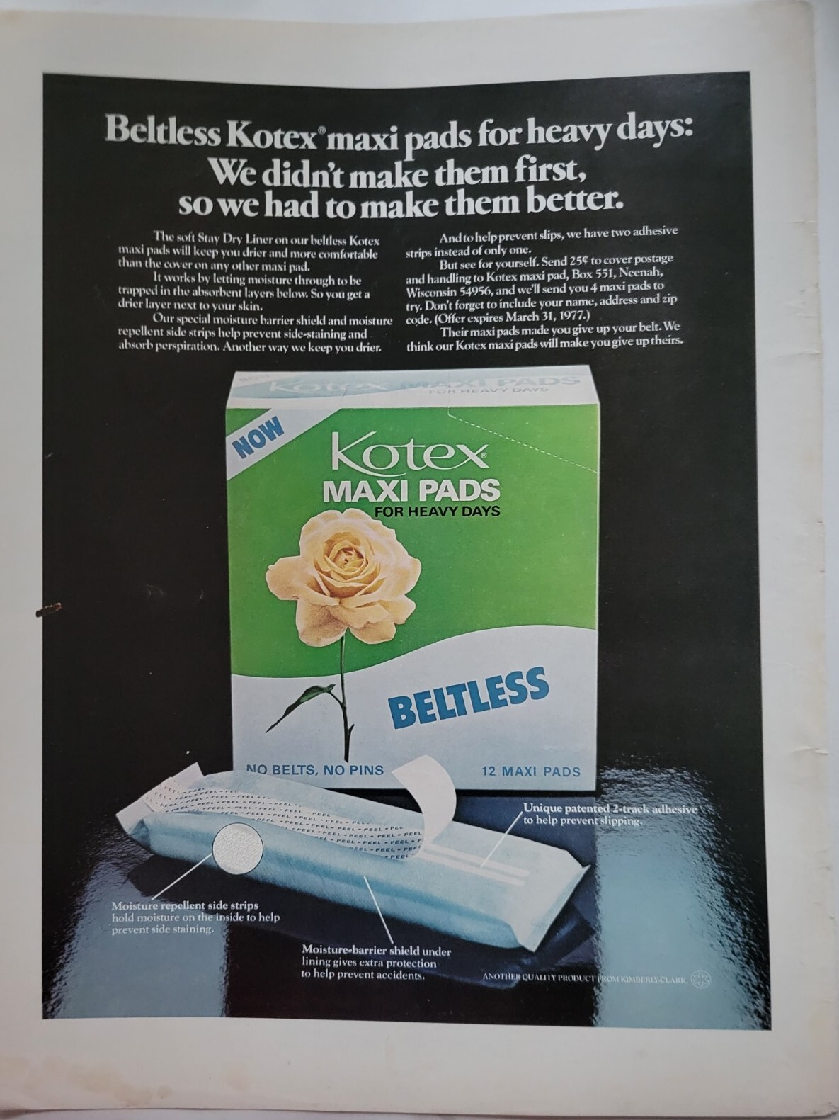 Vintage Sanitary Napkins