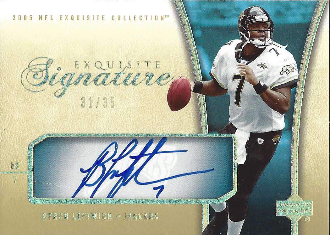 2005 Exquisite Collection Signatures #ESBL Byron Leftwich Auto/35 - NM ...