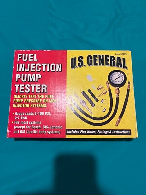 U.S. General Fuel Injection Pump Tester 0-100 PSI 0-7 Bar - Flex Hose ...