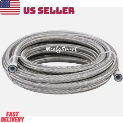 304 steel wire Tube Braided Steel PTFE Oil Line Fuel Hose 4AN 6AN 8AN ...