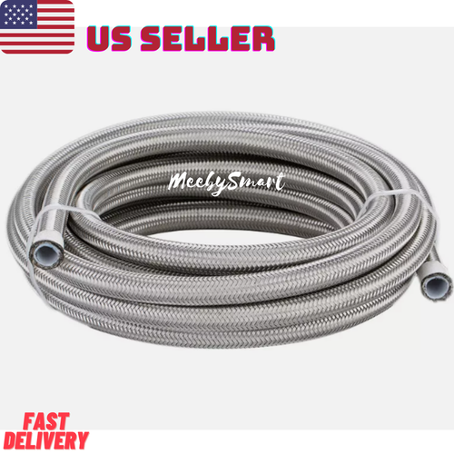 304 steel wire Tube Braided Steel PTFE Oil Line Fuel Hose 4AN 6AN 8AN ...