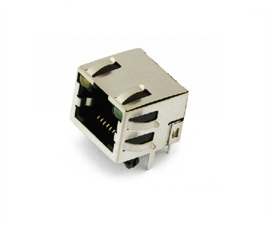2PCS RJ45 Modular Network PCB Jack 8P LAN Connector With LED Lamp | eBay