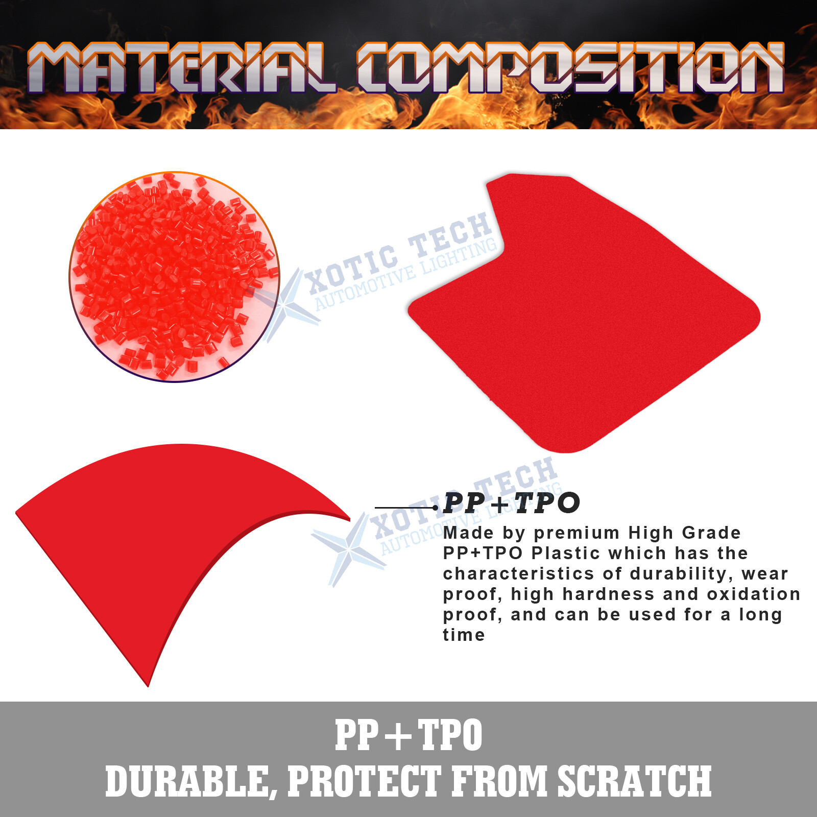 Flexible Fender Red Mud Flap Splash Guard Set 4PCS For Chevrolet Camaro ...