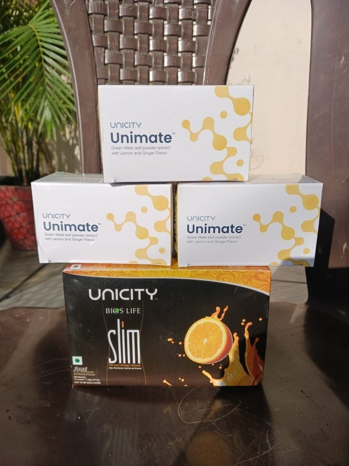 3X Unimate Yerba Mate Supplement LEMON GINGER & 1X Unicity BIOS LIFE ...