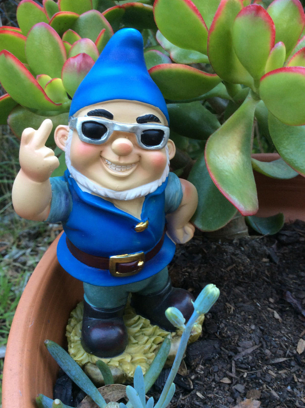 Naughty wobble biker gnomes novelty rude, funny adult joke gnome garden ...