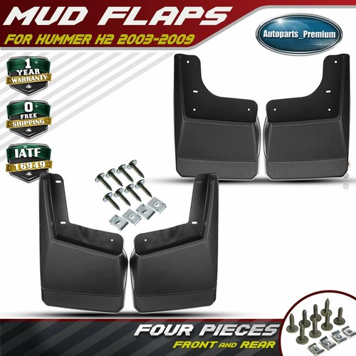 4x Splash Guard Mud Flaps Mudguards Rear & Front for Hummer H2 2003 ...
