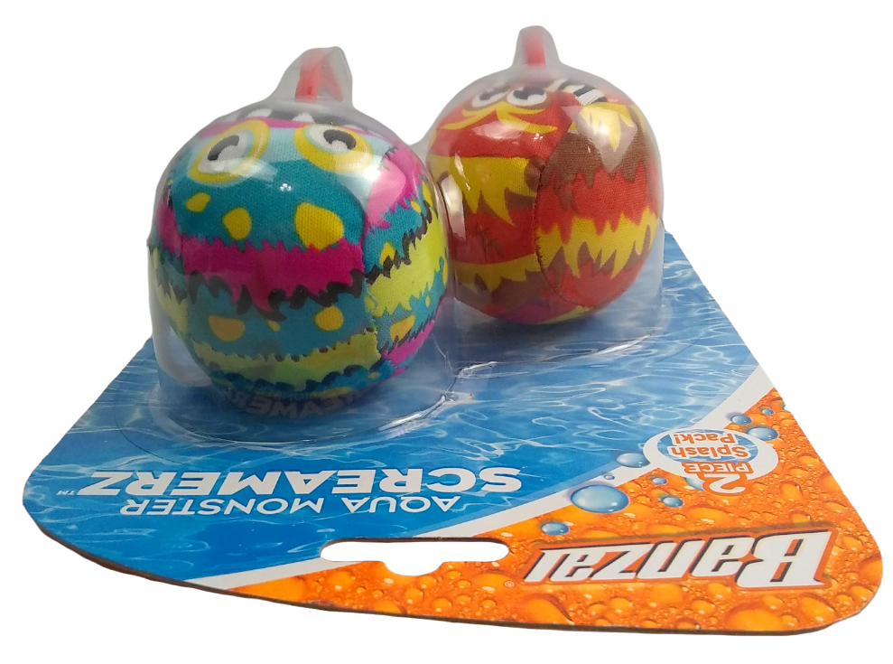 Aqua Monster Screamerz Banzai Water Swim Splash Balls Pool Toy Stretch ...