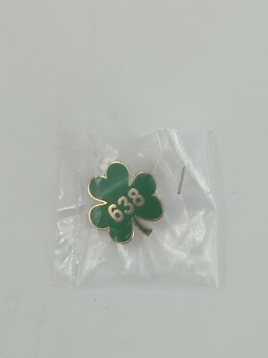 New York Steamfitters Local Union 638 Pin Button Shamrock Clover Pin ...