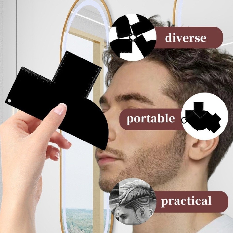 4Pcs Lineup Guide Beard Shaping Tool Hairline Barber Tool Facial Hair ...