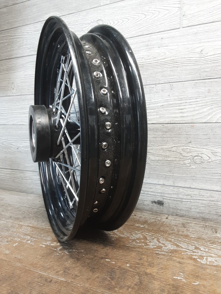 Harley FLT FXST Xl Dyna V-Factor Black 16x3 Front Wheel Rim 40 Spoke ...