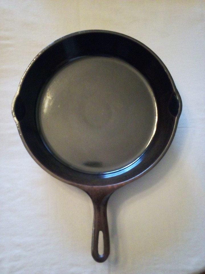 GRISWOLD #10 11 3/4 INCH 11.75 IN CAST IRON SKILLET FRYING PAN BLOCK ...