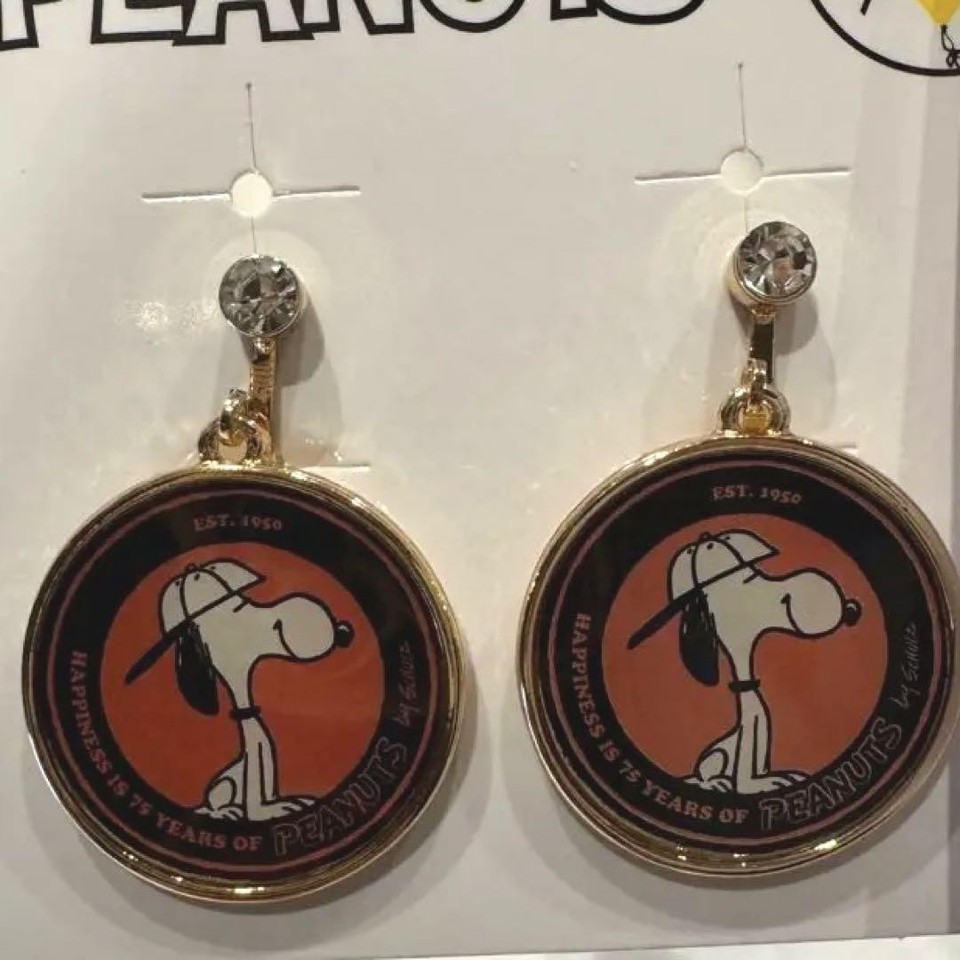 Peanuts Snoopy Earrings 75Th Anniversary Limited Edition Women's ...