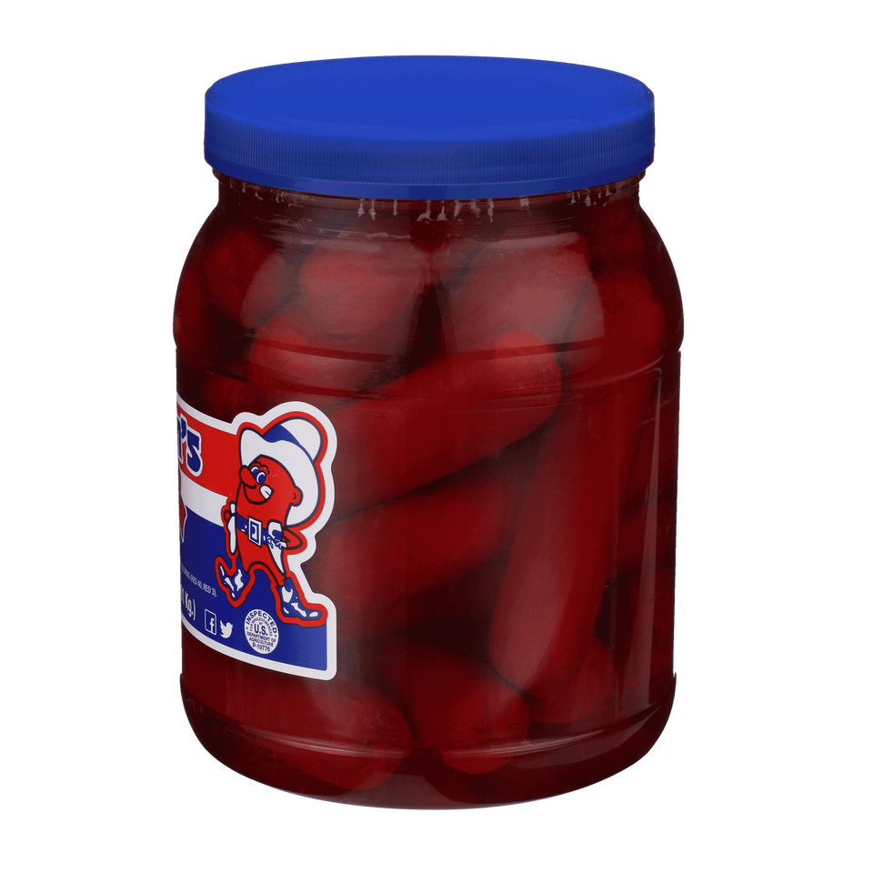 Ready To Eat Red Hots Pickled Sausage 32oz Jar Slow smoked Pickled ...