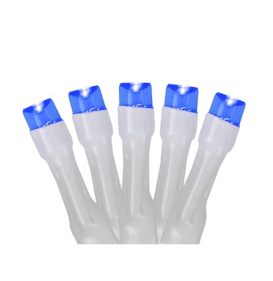 Northlight 20 Battery Operated Blue LED Wide Angle Christmas Lights ...
