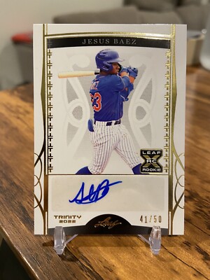Jesus Baez 2022 Leaf Trinity Clear Rookie Auto #/50 New York Mets 🔥📈 | eBay