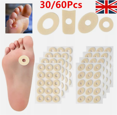 30x/60x Callus Foam Cushion Foot Corn Wart Pads Self-Stick Toe Spacer ...