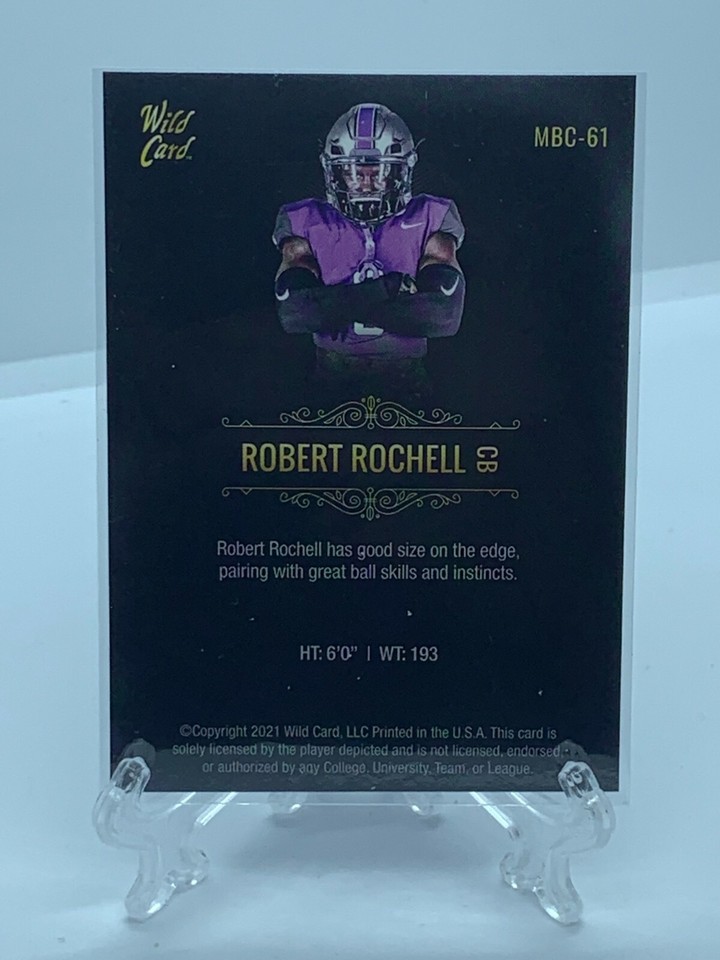ROBERT ROCHELL 2021 Wild Card Matte Premier Black Los Angeles Rams RC # ...
