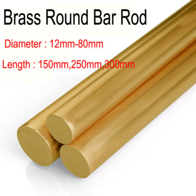 Brass Round Bar Rod CZ121-12mm 14mm 15mm 16mm 18mm 20mm 22mm 25mm 28mm ...