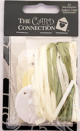 The Card Connection Decorative Elements - 72 TAGS & 3 yds RIBBON | eBay