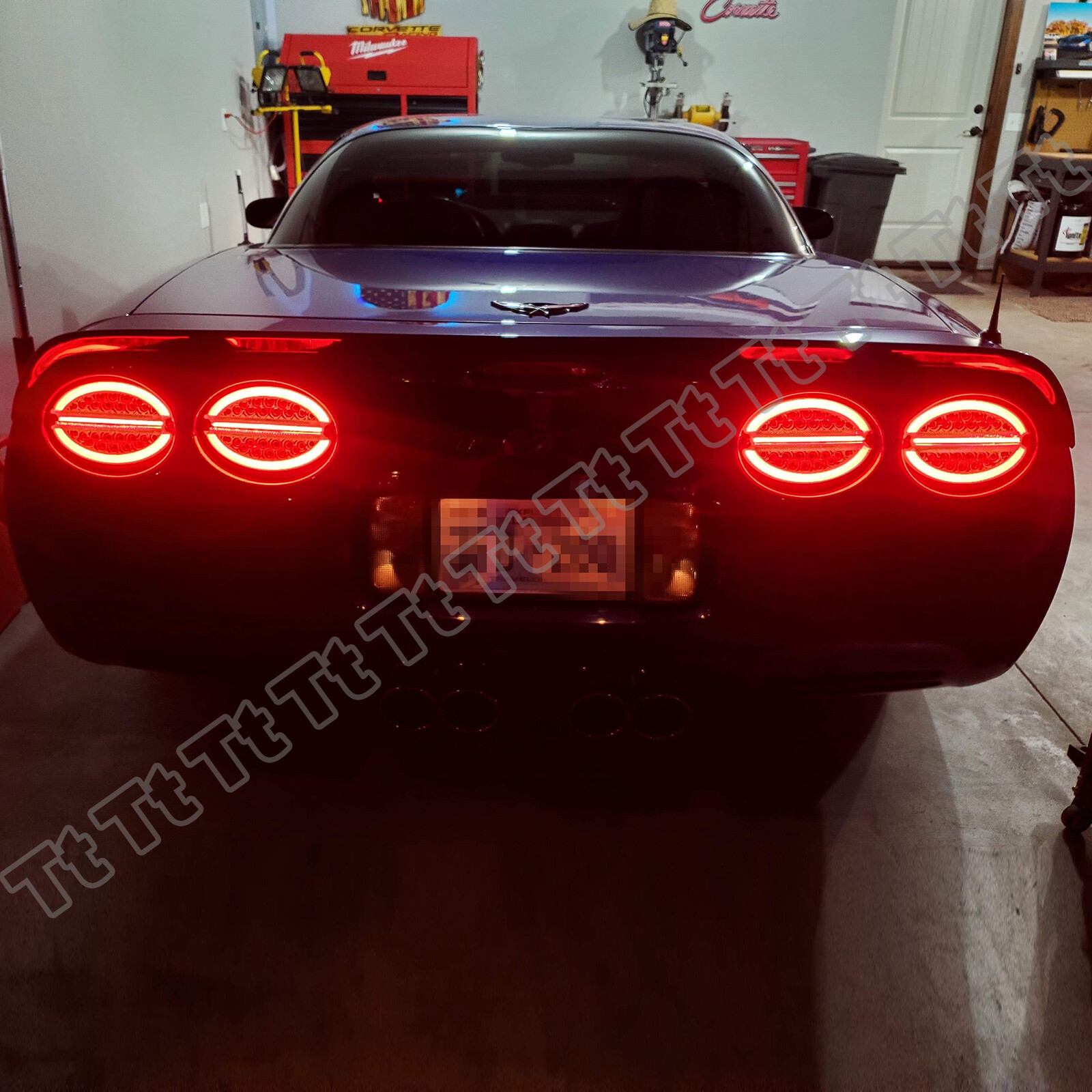 For 1997-2004 Corvette C5 Rear Halo LED Tail Lights Lamps w/ Hyperflash ...