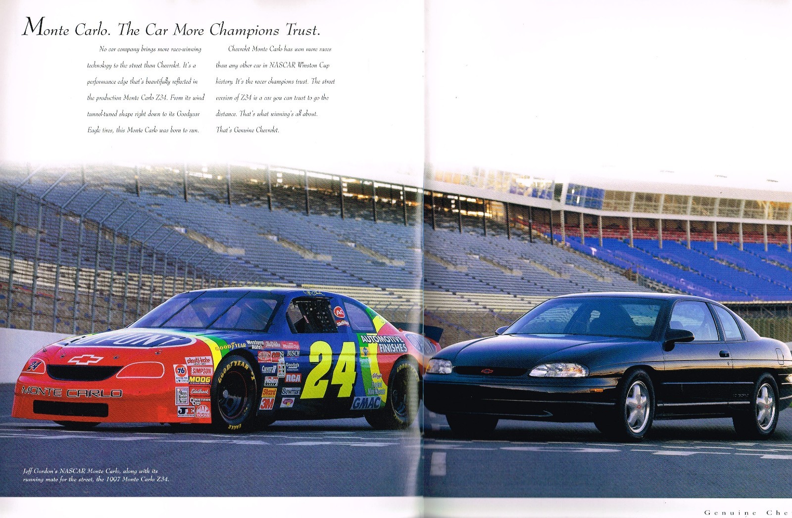 1997 Chevy MONTE CARLO Brochure/Catalog w/ Color Chart:Z34, LS, Z-34 ...