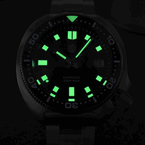 SAN MARTIN SN047-G-B Turtle Diving Automatic Stainless Steel 44mm 20 ...