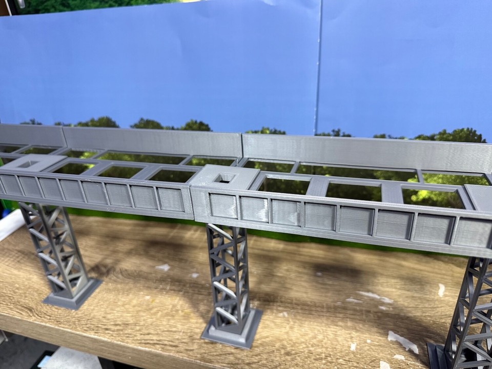 O Scale ClickLock Trestle System by Scenery Sheets - 8" Long Bridge and ...