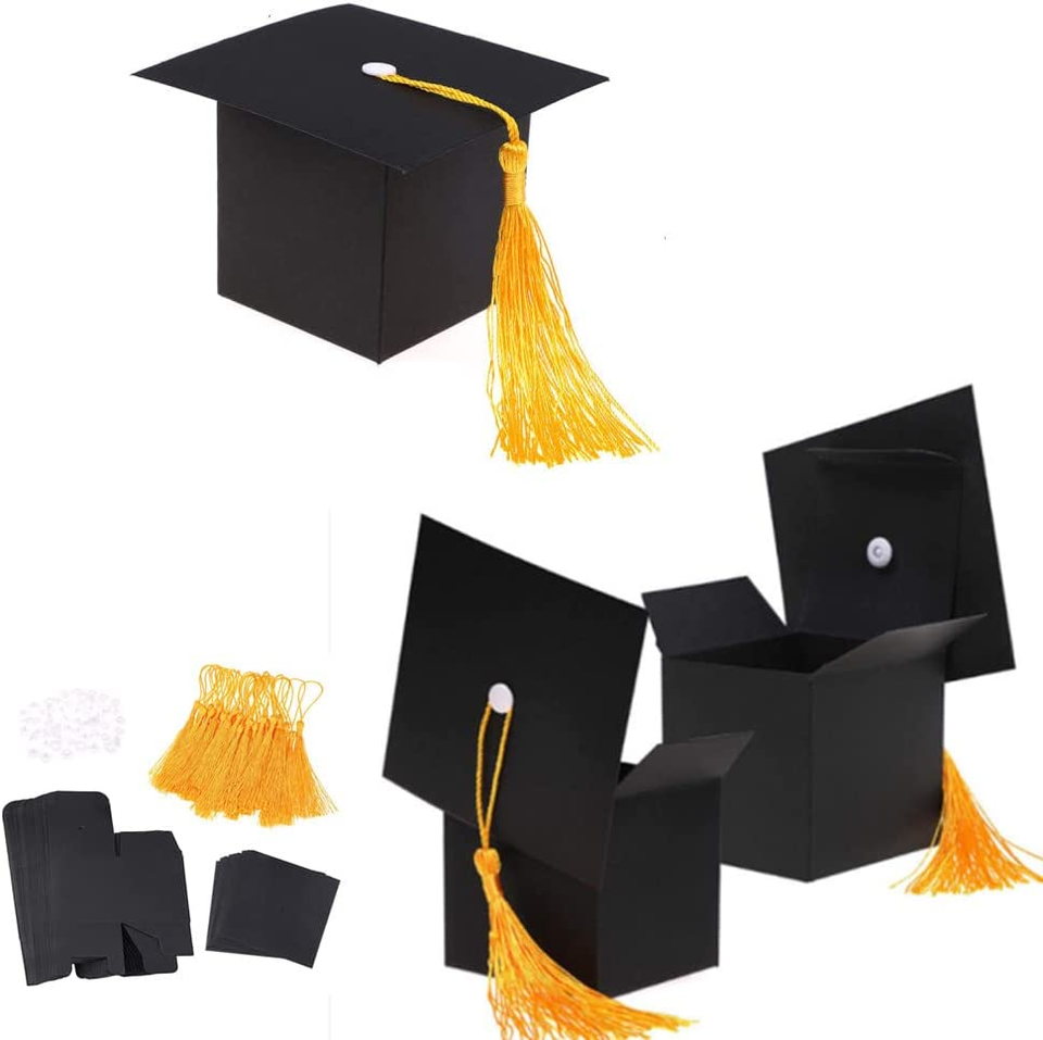 10 Pieces Graduation Candy Boxes Party Favors,Graduation Cap Gift Box ...