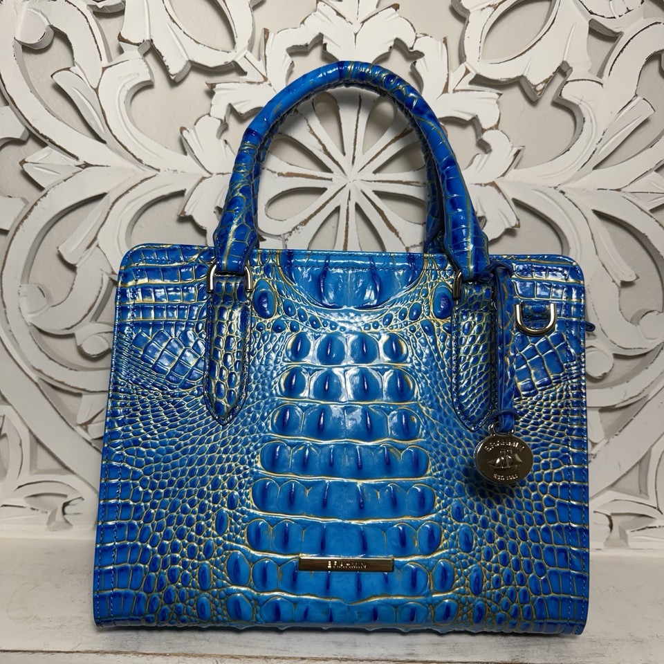 Brahmin Cami Satchel Electric Indigo Blue Melbourne Leather ...