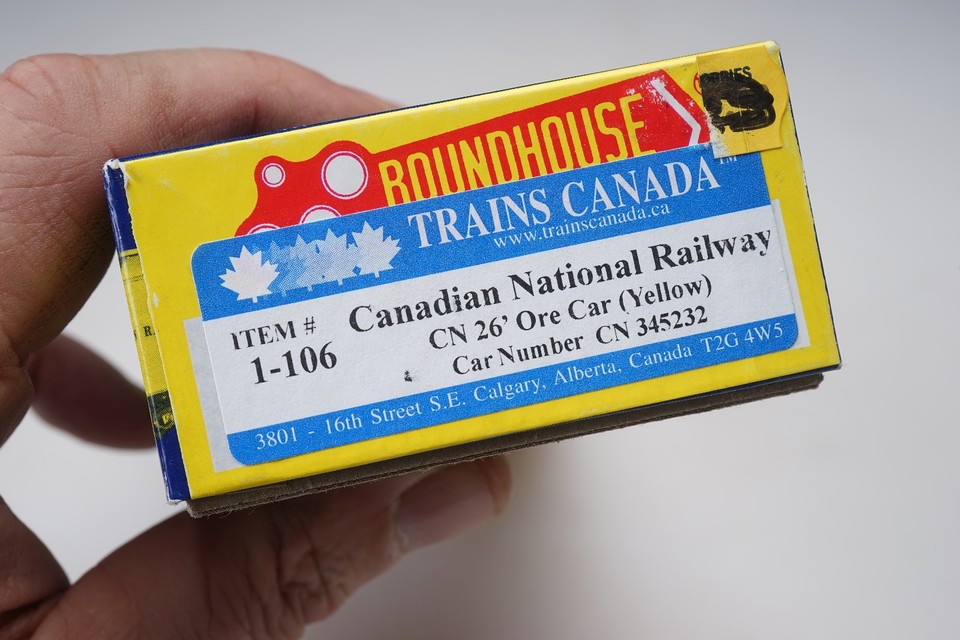 Set of 3 HO Scale ROUNDHOUSE Canadian National CN 26' Yellow Ore Cars ...
