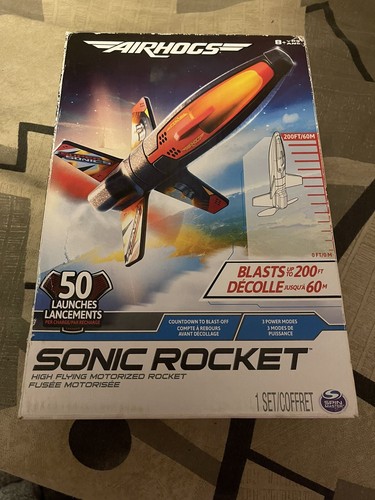 Air Hogs Sonic Rocket 200' High Flying Motorized 3 Power Modes Spin ...