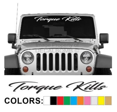 Torque Kills Windshield Decal Sticker Vinyl Sticker Truck Diesel Turbo ...