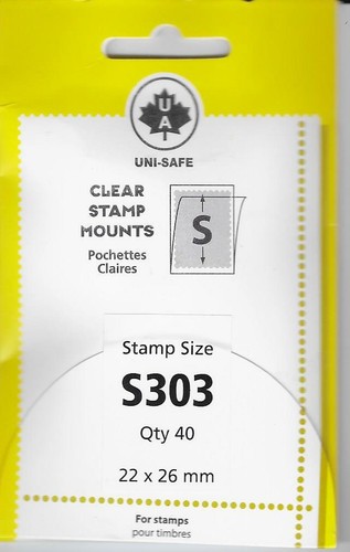 Uni-Safe / Prinz Top Opening S 22x26 mm - 40 Precut CLEAR Stamp Mounts ...