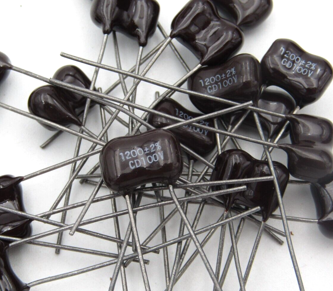 ( 5 PCS ) 1200pF 100V 2% Mica Dipped Capacitor Cornell Dublier | eBay