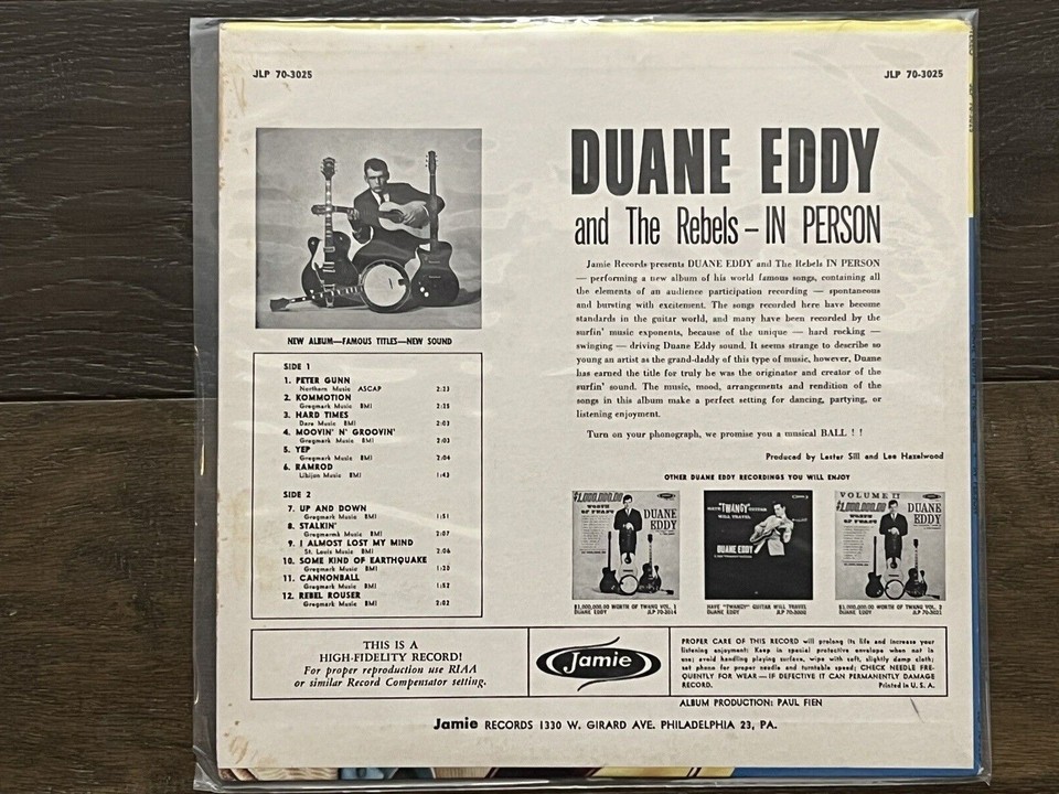 Lot of 5 Duane Eddy Albums - Rock N Roll and Guitar Player Magazine ...