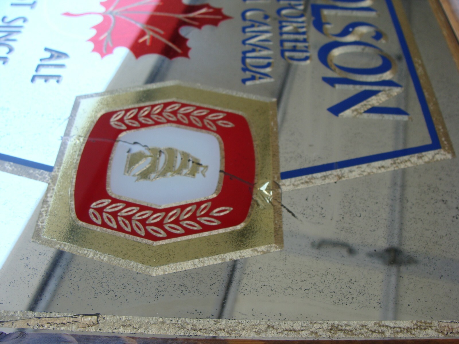 MOLSON GOLDEN BEER ALE SIGN Wood Frame 15"x18" IMPORTED CANADA FINEST ...