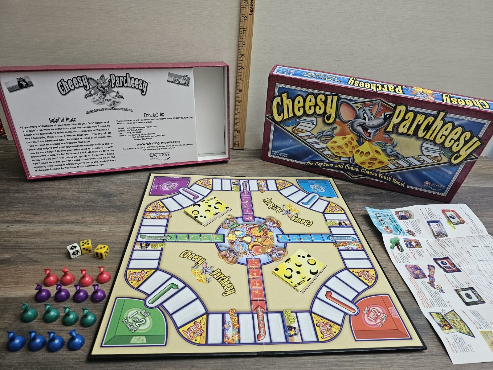 Cheesy Parcheesy Board Game Capture Cheese Race Winning Moves 2005 | eBay
