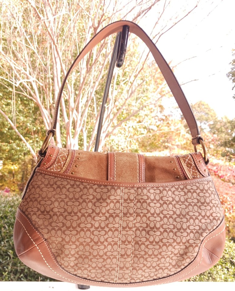 Coach Vintage Soho F11517 Beige Patchwork Leather w/Rivet Detail ...