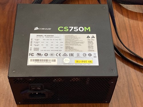 Corsair CS750M 750W Semi-Modular Power Supply - Use with Type 4 Cables ...
