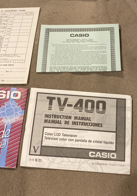 Casio TV-400 2" LCD Television for sale online | eBay