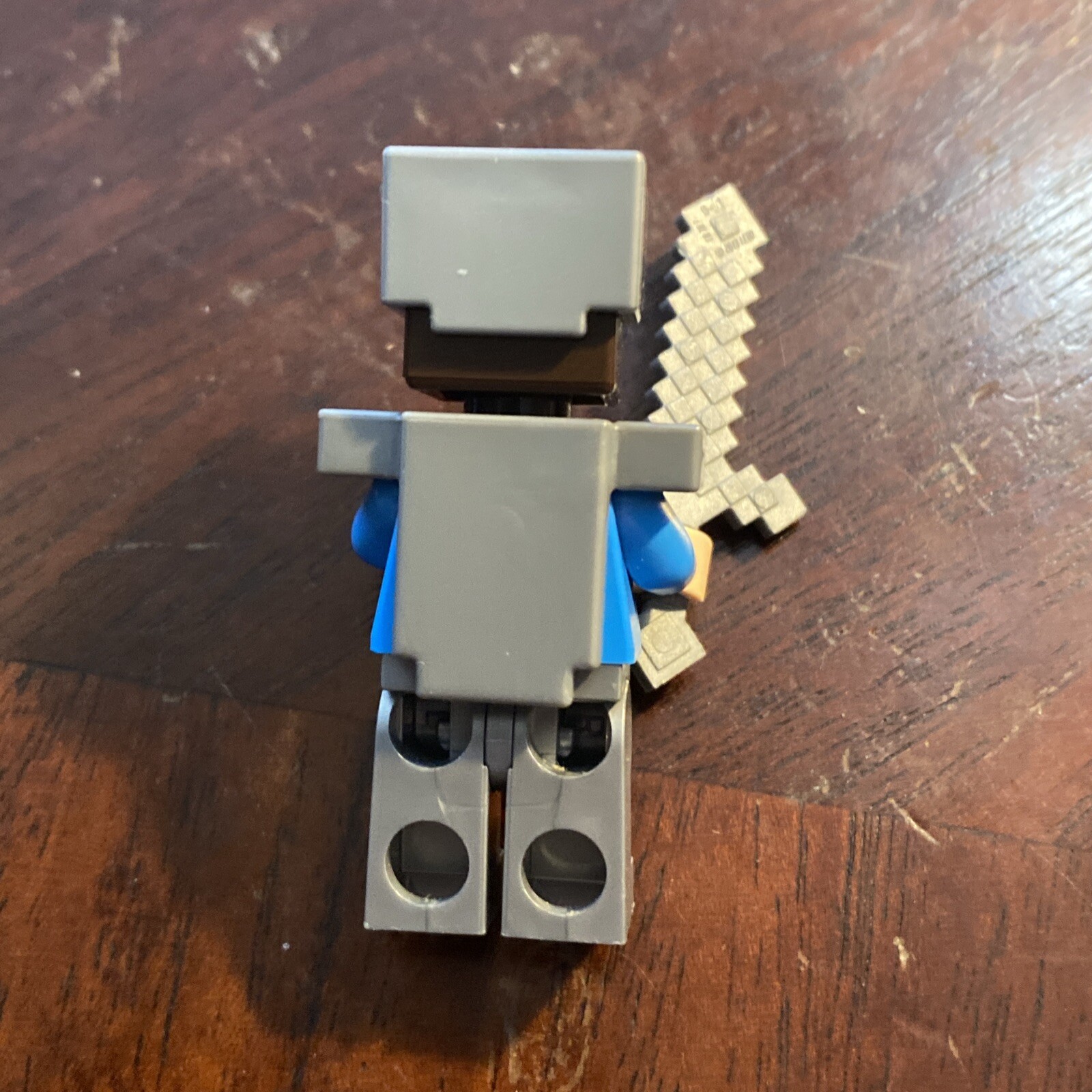 Lego Steve Silver Armor Minecraft Minifigure w/ Hammer Minifig HTF Rare ...