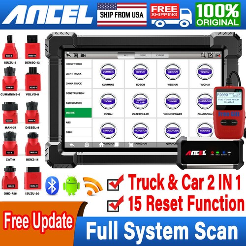 Heavy Duty Diesel HD Truck Scanner All System Diagnostic Tool ABS DPF ...