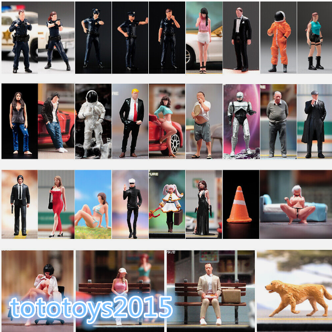 1/87 Girl Man Female Male Scene Props Miniatures Figures Model For Cars ...