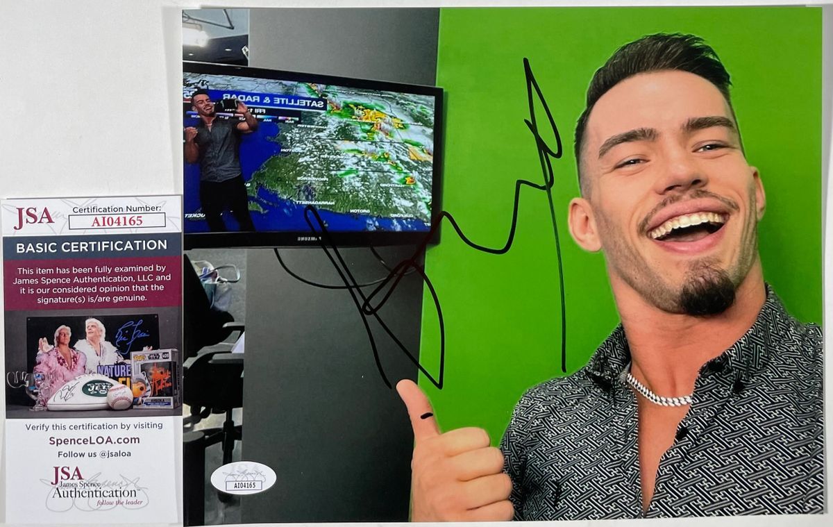 WWE NXT Austin Theory Signed 8x10 Photo F Autograph WrestleMania JSA ...